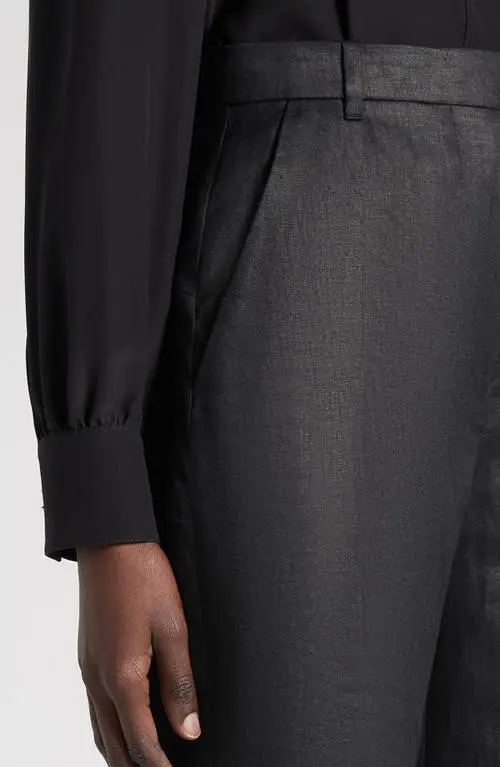 Alexander McQueen Straight Leg Linen Trousers