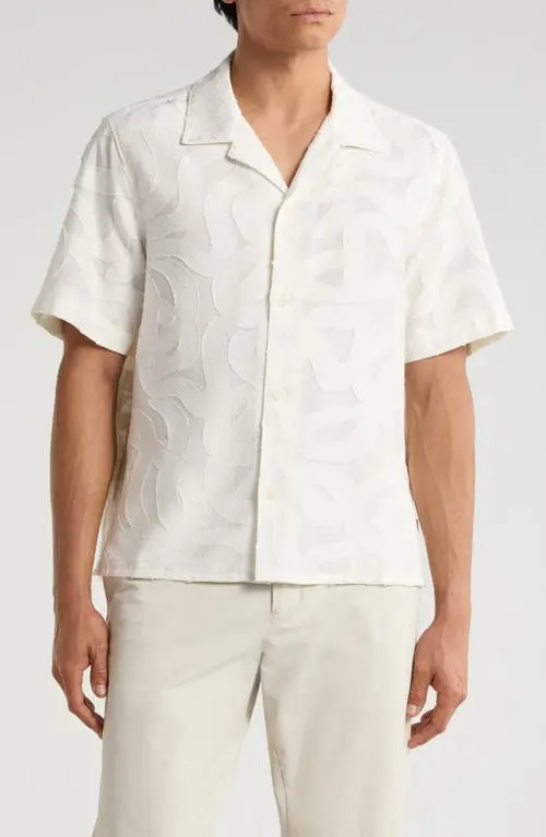 WAX LONDON Curzon Abstract Jacquard Camp Shirt