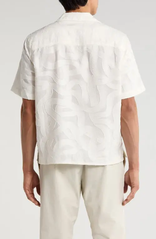 WAX LONDON Curzon Abstract Jacquard Camp Shirt