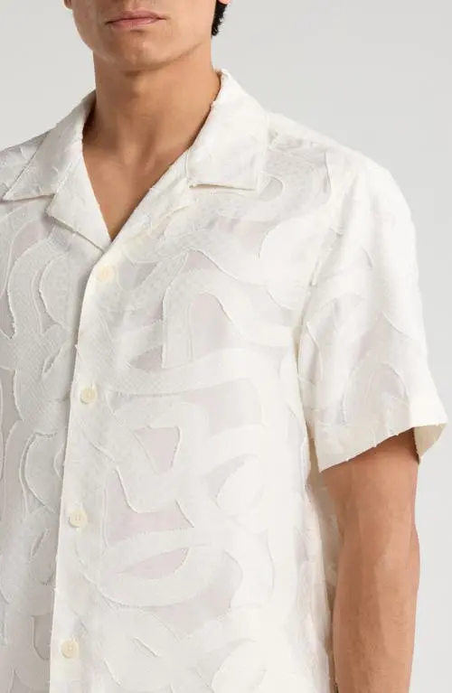 WAX LONDON Curzon Abstract Jacquard Camp Shirt