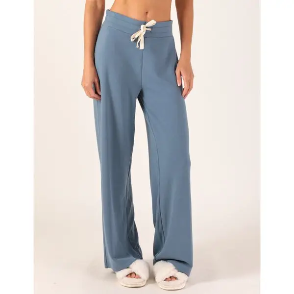 SOFTFLEX Cloud Fleece Wide-leg Pants - Washed Blue
