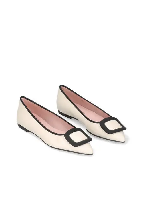 Pretty Ballerinas Pointed Toe Buckle Flat