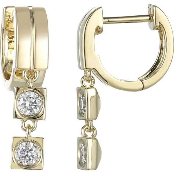 TYPE JEWELRY Leggo Diamond Drop Earrings In 14k - Gold