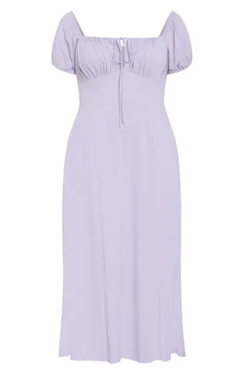 City Chic Abbie Peasant Midi Dress