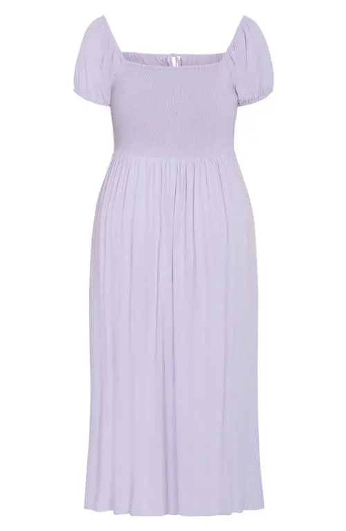 City Chic Abbie Peasant Midi Dress