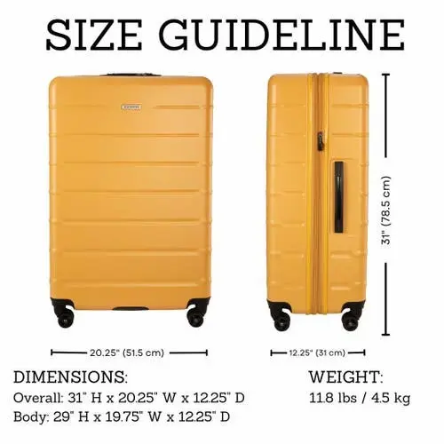 RICARDO BEVERLY HILLS Cambria Hardside Checked Luggage - Mango Tango