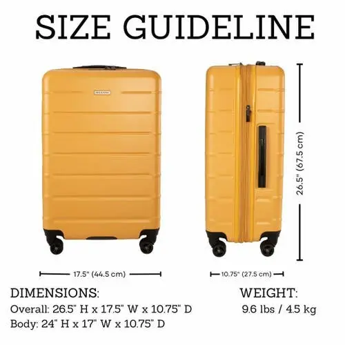 RICARDO BEVERLY HILLS Cambria 24-inch Hardside Checked Suitcase - Mango Tango