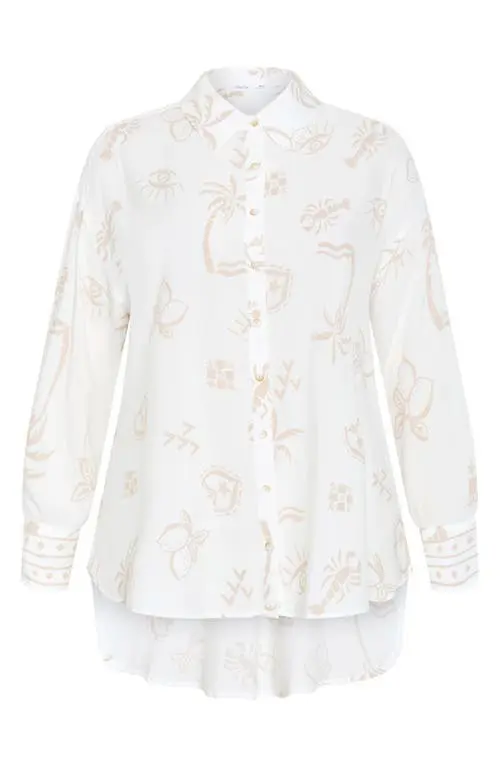 City Chic Alessia Print Shirt