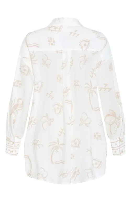 City Chic Alessia Print Shirt