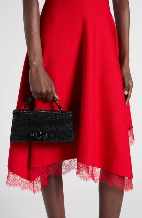 Alexander McQueen Mini Jeweled Shoulder Bag With Knuckle Hardware