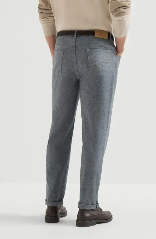 Brunello Cucinelli Virgin Wool Flannel Five-pocket Trousers