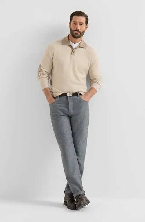 Brunello Cucinelli Virgin Wool Flannel Five-pocket Trousers