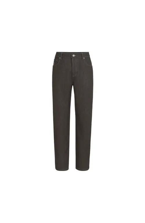 Brunello Cucinelli Virgin Wool Flannel Five-pocket Trousers - Grey
