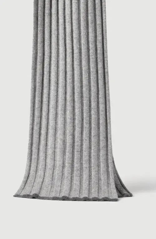 Brunello Cucinelli Cashmere Rib Knit Scarf - Light Grey