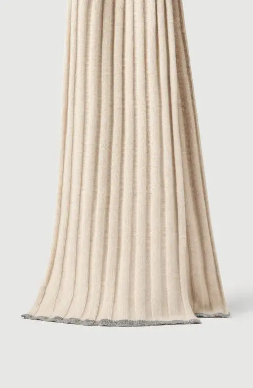 Brunello Cucinelli Cashmere Rib Knit Scarf - Sand