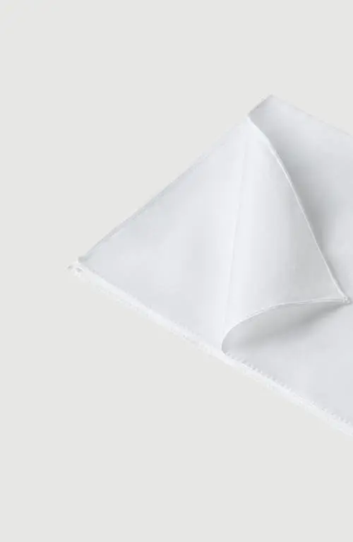 Brunello Cucinelli Sea Island Cotton Twill Pocket Square For Tuxedo