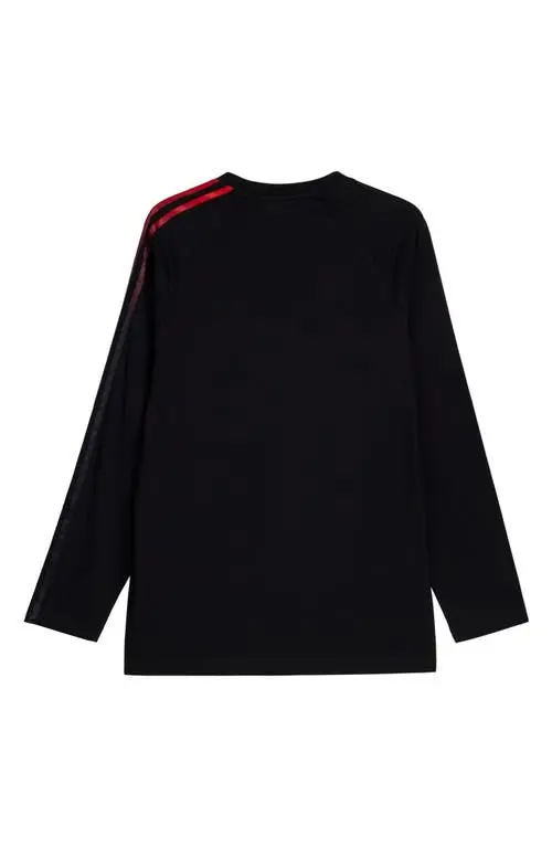 Y3 Oversize Gradient Stripe Cotton Jersey T-shirt