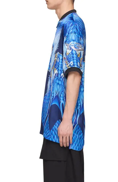 Y3 Satin Dragon Graphic Jersey