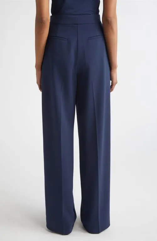 St. John Lydia Pleated Lightweight Stretch Cady Trousers