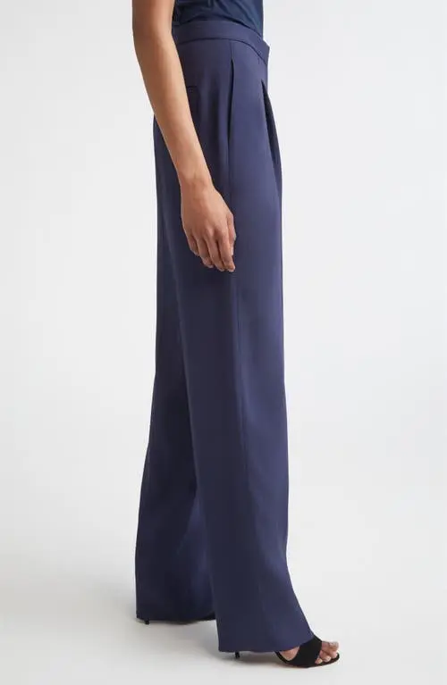 St. John Lydia Pleated Lightweight Stretch Cady Trousers