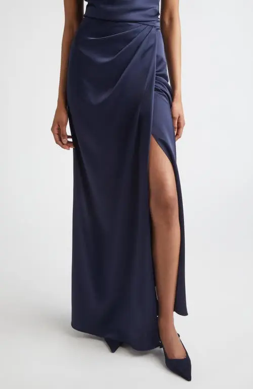 St. John Penelope Liquid Satin Maxi Skirt