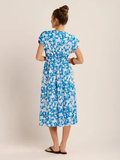 BRAKEBURN Ranieli Floral Print Midi Dress