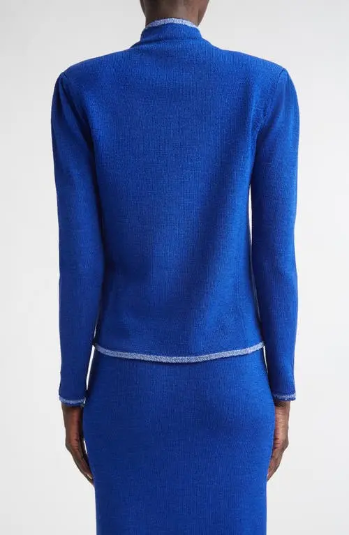 St. John Betsey Rosette Embellished Legacy Crepe Knit Jacket