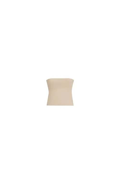 Brunello Cucinelli Stretch Cotton Jersey Bandeau Top - Sand