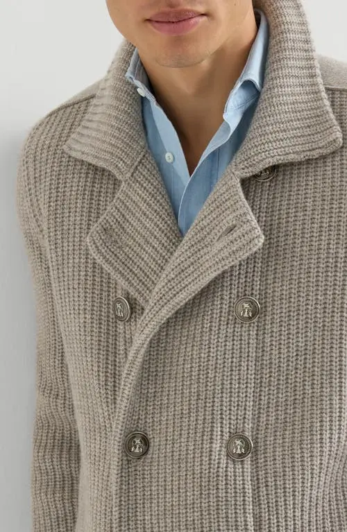 Brunello Cucinelli Cashmere Mariner Cardigan - Light Brown