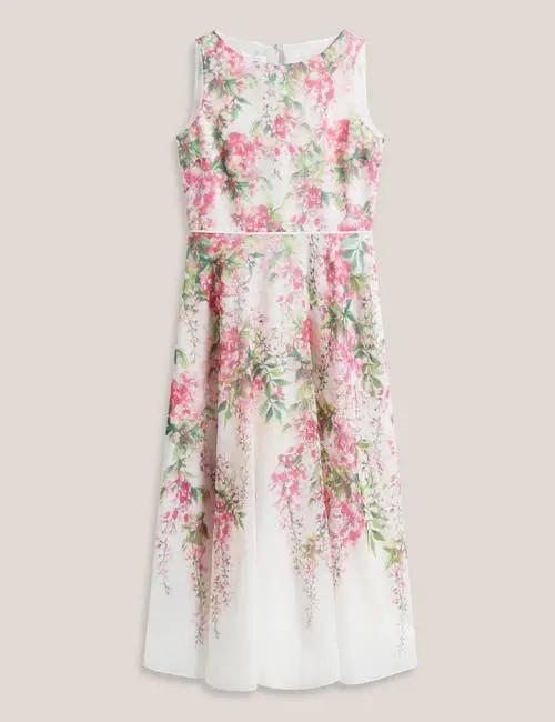 HOBBS LONDON Floral Fit And Flare Midi Dress