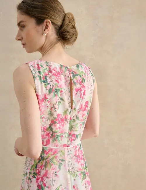 HOBBS LONDON Floral Fit And Flare Midi Dress