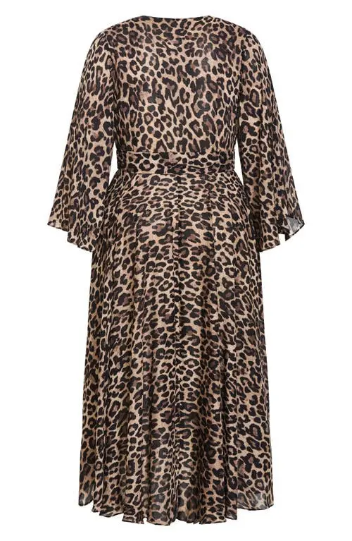 City Chic Eva Long Sleeve Wrap Maxi Dress