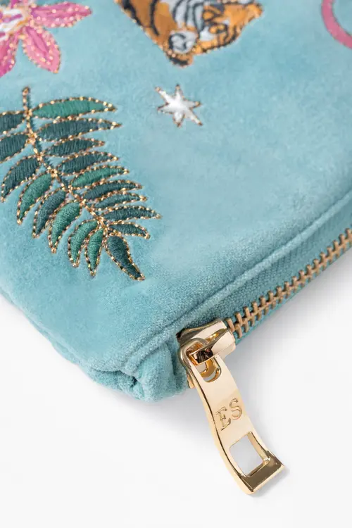 ELIZABETH SCARLETT Celestial Tiger Velvet Pouch