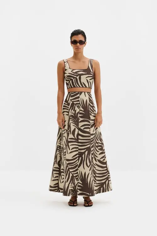 MALINA Mereya Jacquard Cropped Top