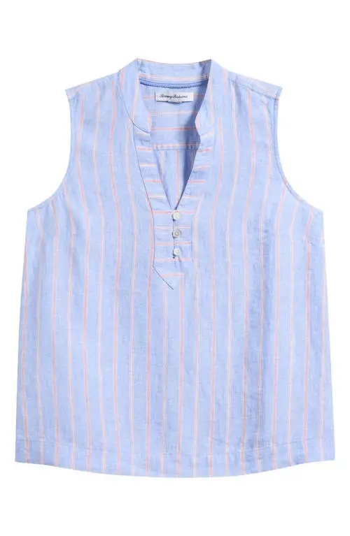 Tommy Bahama Sea Salt Stripe Sleeveless Linen Top - Grape Pools