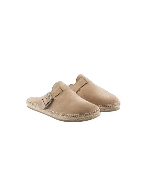 VISCATA Menuda Suede Espadrille Clogs - Camel
