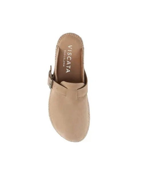 VISCATA Menuda Suede Espadrille Clogs - Camel