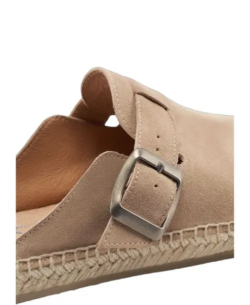 VISCATA Menuda Suede Espadrille Clogs - Camel
