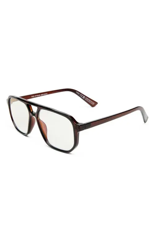 THE BOOK CLUB The Atticus Aviator Blue Light Blocking Reading Glasses - Bark