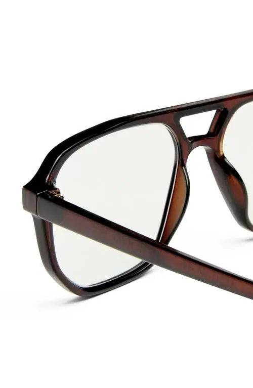 THE BOOK CLUB The Atticus Aviator Blue Light Blocking Reading Glasses - Bark