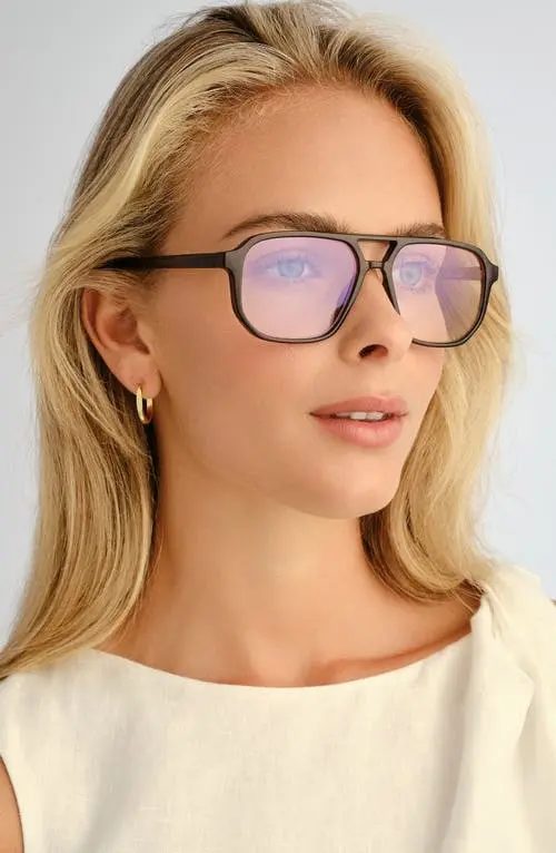 THE BOOK CLUB The Atticus Aviator Blue Light Blocking Reading Glasses - Bark