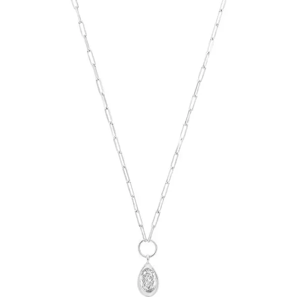 BEARFRUIT JEWELRY Claudia Dainty Pendant Necklace Trendy Minimalist - Silver