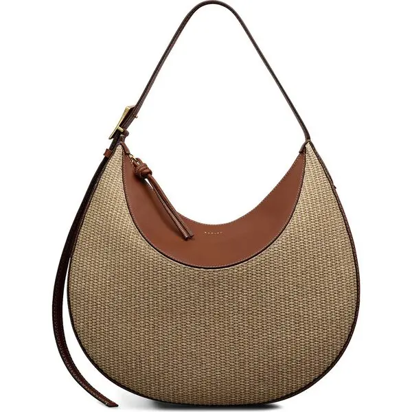 RADLEY Bliss Crescentbasket Ziptop Shoulder Bag - Cognac