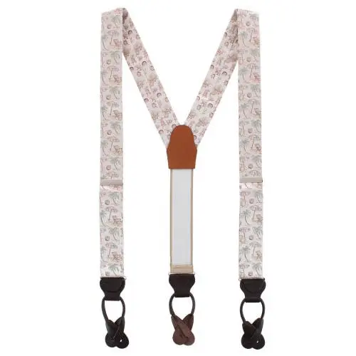 Trafalgar Beach Get A Way Silk Novelty Button End Suspenders