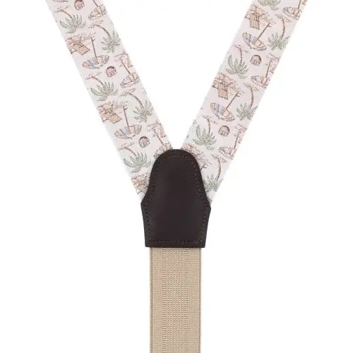 Trafalgar Beach Get A Way Silk Novelty Button End Suspenders