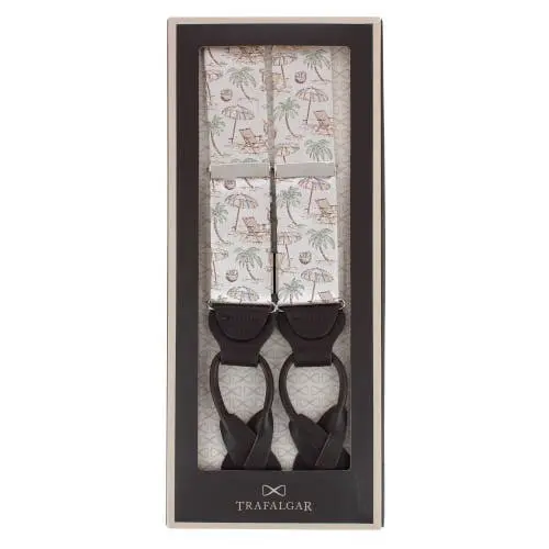 Trafalgar Beach Get A Way Silk Novelty Button End Suspenders