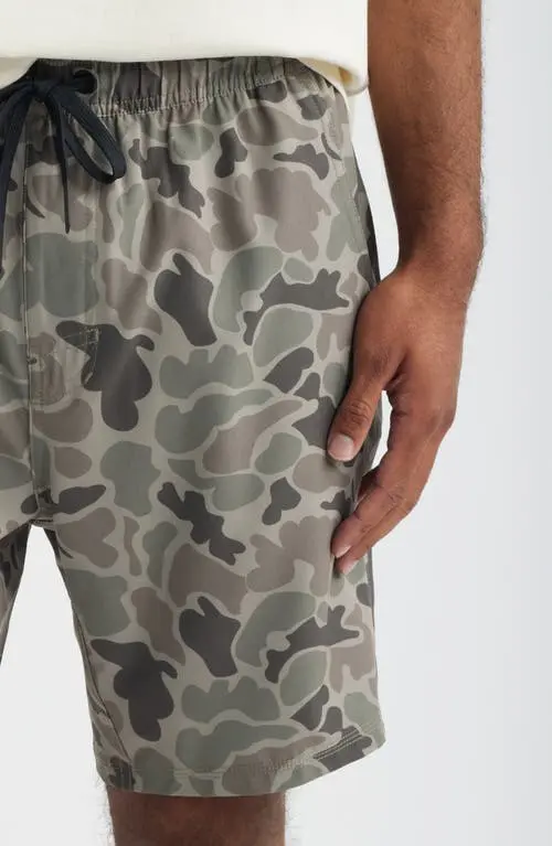 SANTO STUDIO Racer Tech Camo Drawstring Shorts