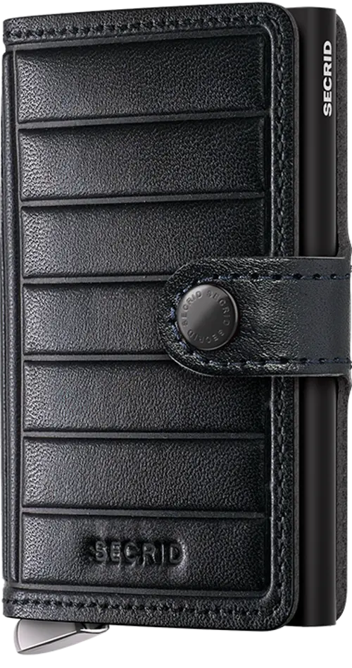 SECRID Premium Miniwallet+ Emboss Lines - Black