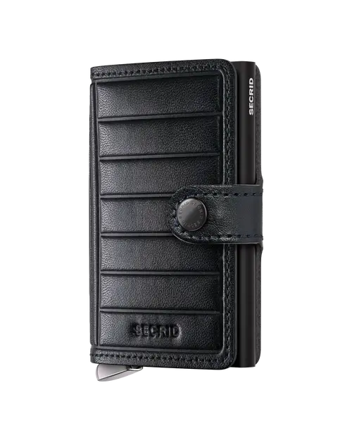 SECRID Premium Miniwallet+ Emboss Lines - Black