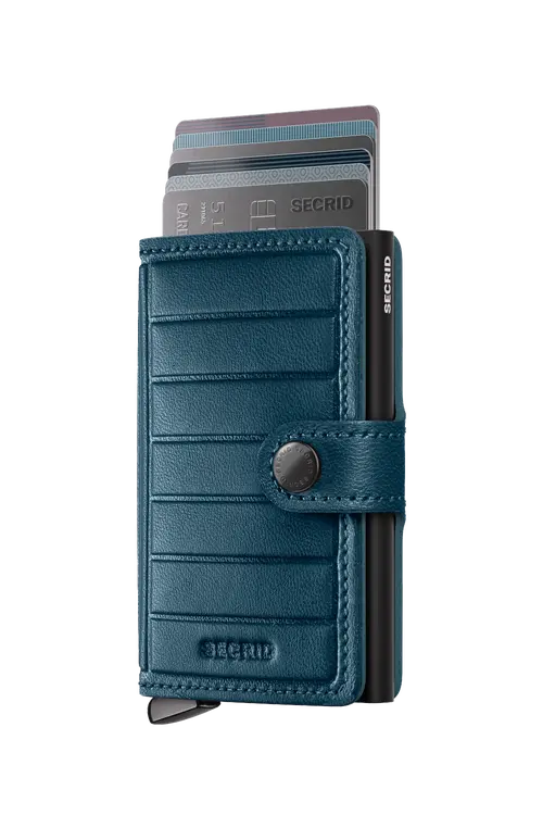SECRID Premium Miniwallet+ Emboss Lines - Teal